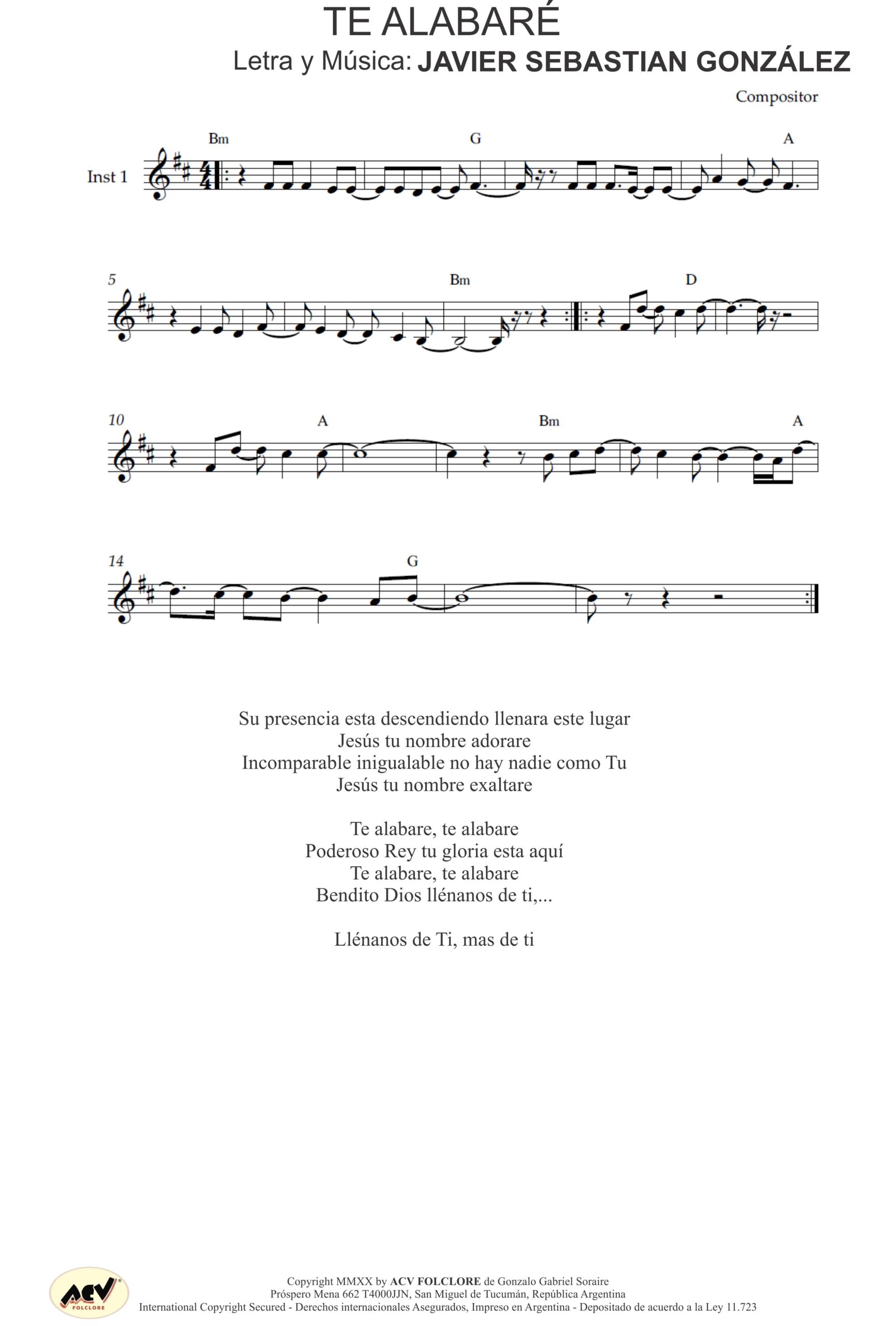 Te alabaré – ACV Folclore