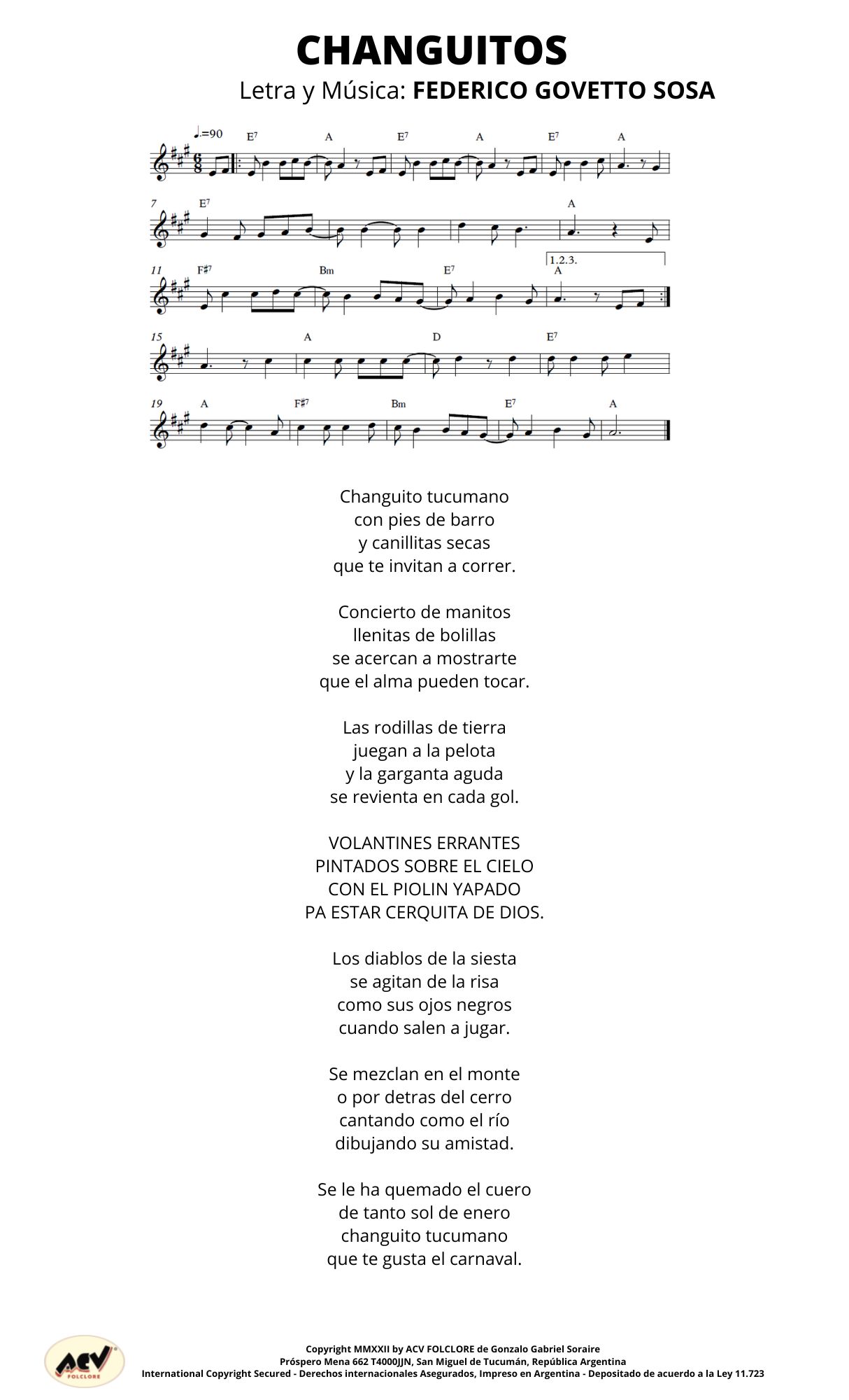 Changuitos – ACV Folclore